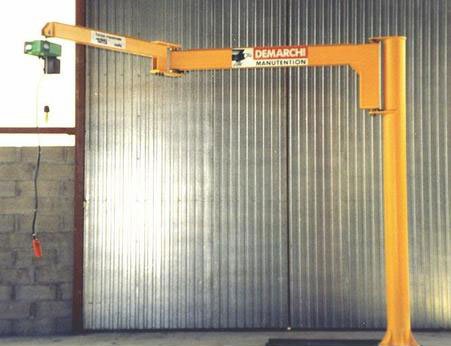 Potence à bras articulés à rotation manuelle partielle (env. 300°).